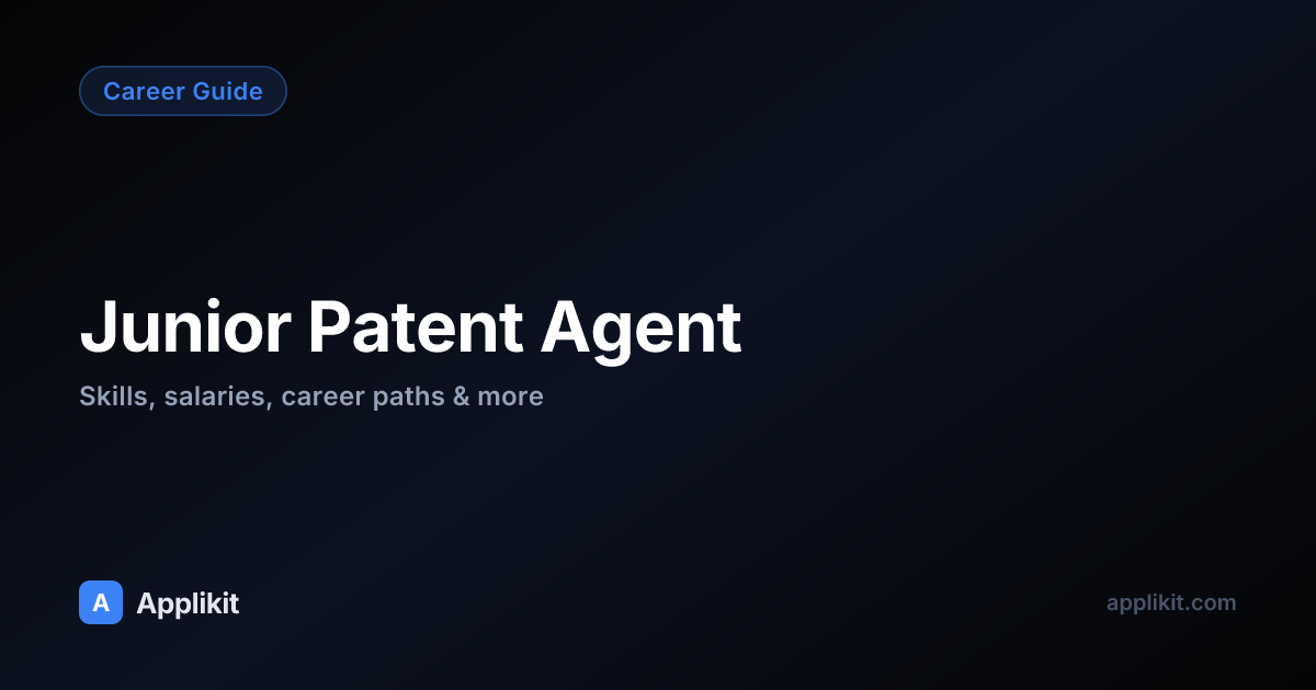 Junior Patent Agent Career Roadmap | Applikit